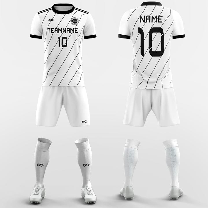 Classic Black Striped - Custom Soccer Jerseys Kit Design – XTeamwear