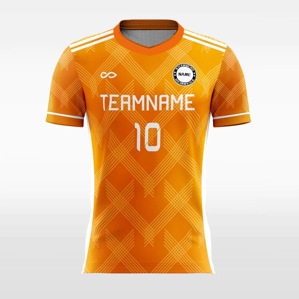 Vintage Orange Check - Women Custom Soccer Jerseys Neon Design – XTeamwear